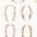 Spring Floral Wreath Clipart Watercolor Butterflies Spring Bright ...