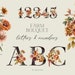 Autumn Alphabet Watercolor Clipart Season Fall Flowers Letters and ...