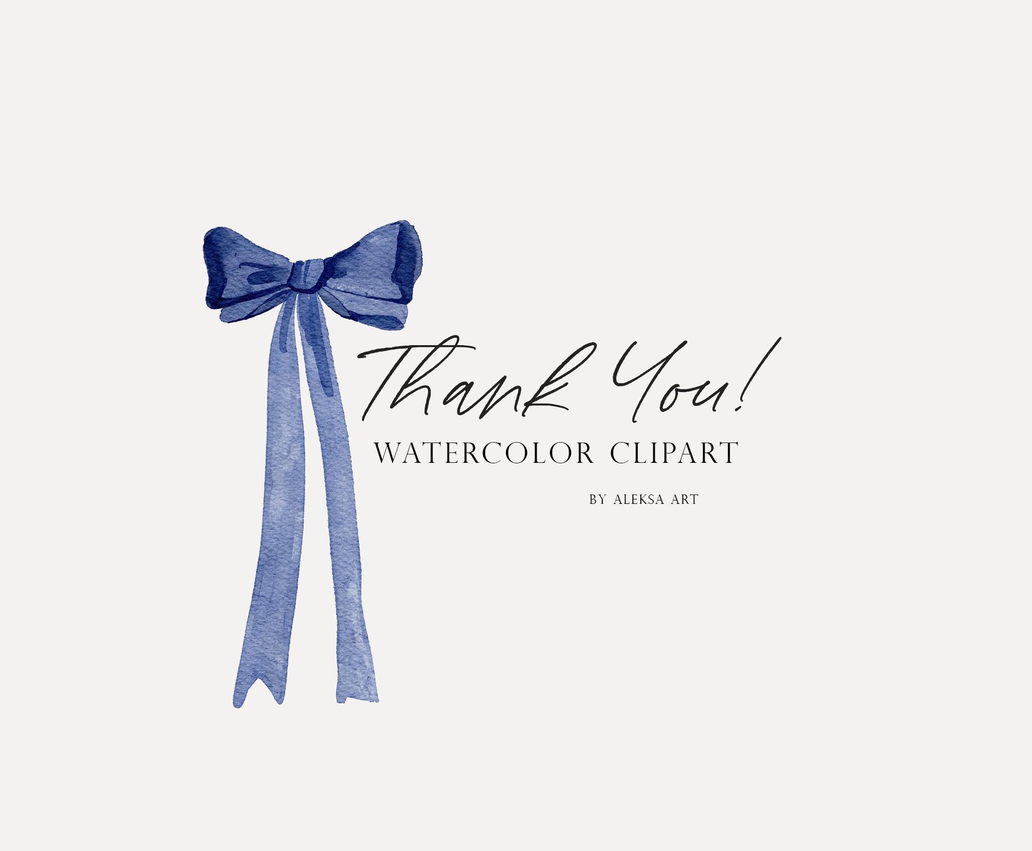 Watercolor Bows and Ribbons Collection Holiday Digital Clipart Birthday ...