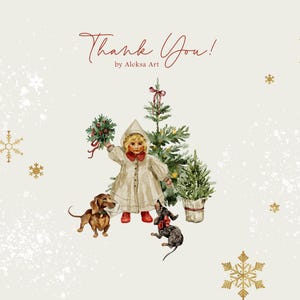 Watercolor Christmas Decor Clipart - Christmas Elements Set - Holiday ...