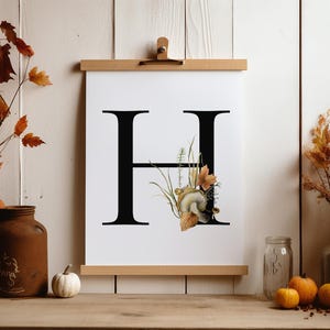 Autumn Forest Alphabet and Numbers Watercolor Clipart Fall Floral ...