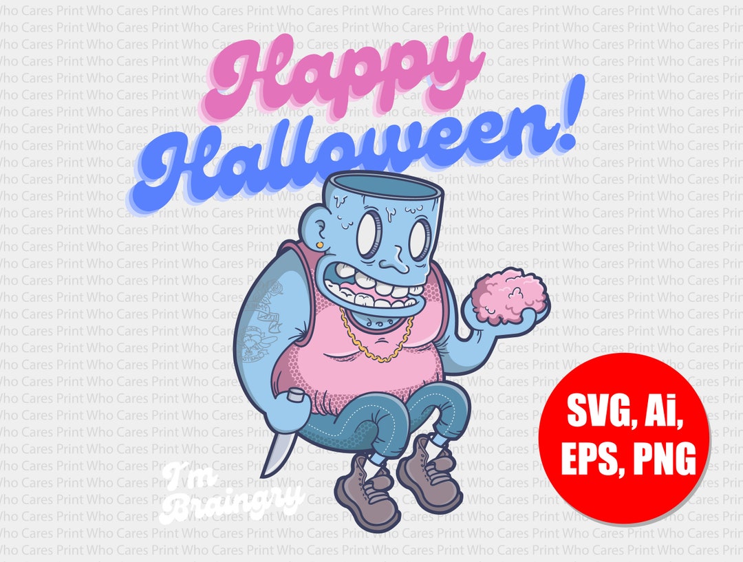 Halloween Knucklehead Monster SVG, Instant Download T Shirt Design SVG ...