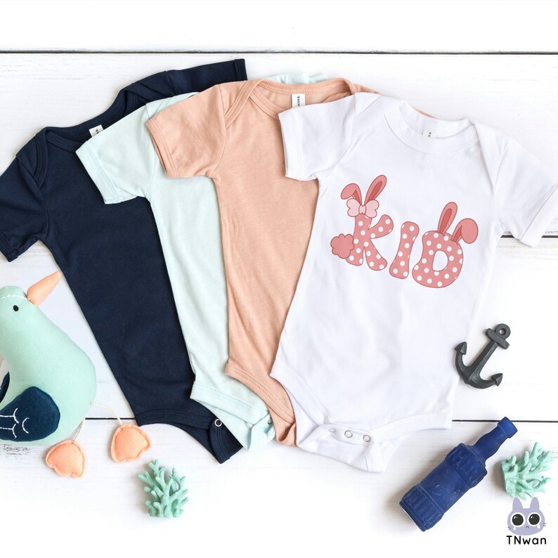 Easter Bunny Alphabet Letters PNG: Polkadot Doodle Font (digital ...