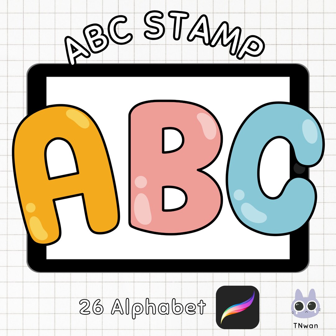 Procreate Letter Stamp: 26 Alphabet Brush Stamps (digital Download) - Etsy