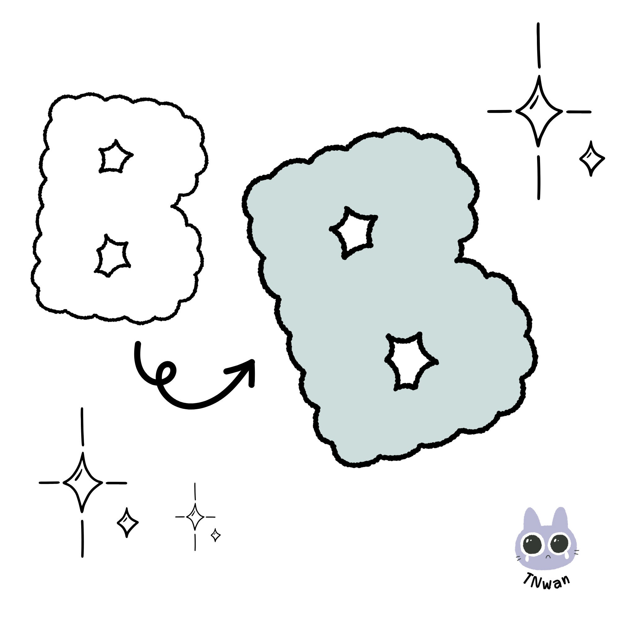 Procreate Letter Stamp,alphabets Brush Stamp Procreate,bubble Alphabet ...