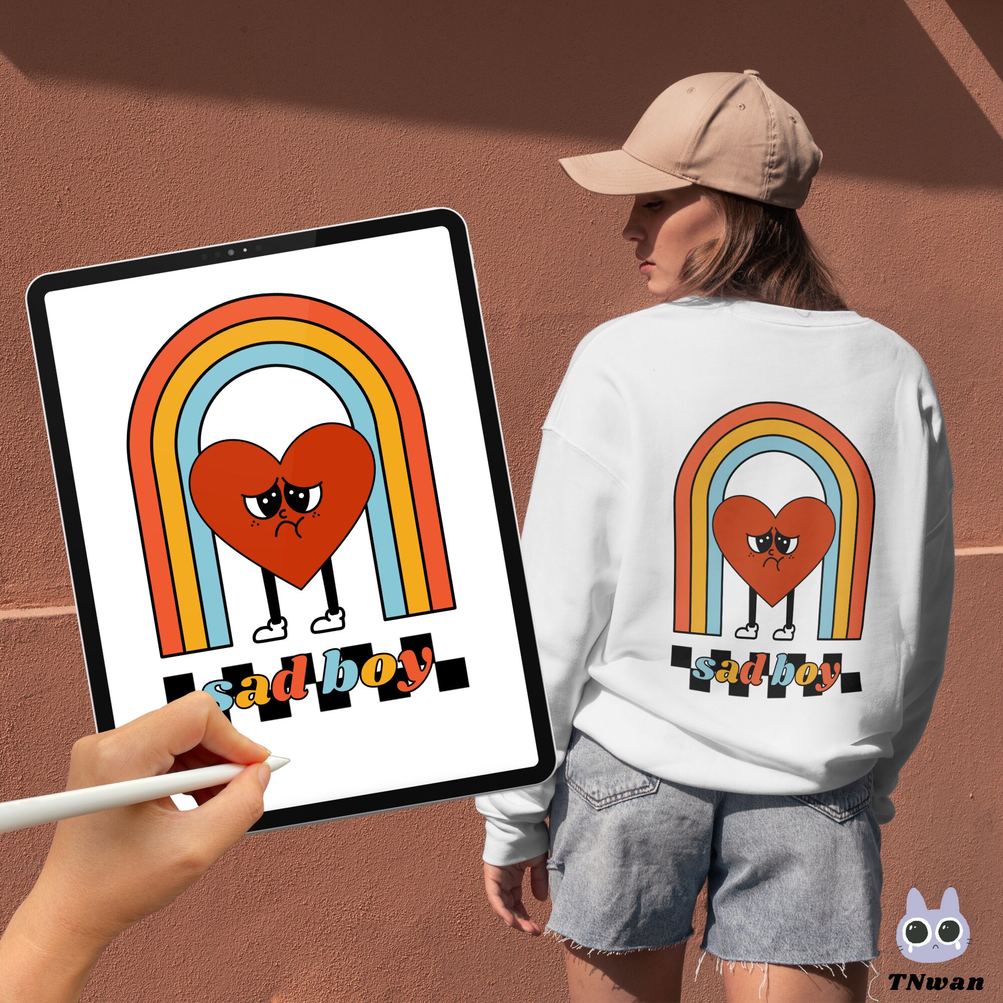 Retro Groovy Brush Stamp Procreate,patterns Groovy Checkered,checkered ...