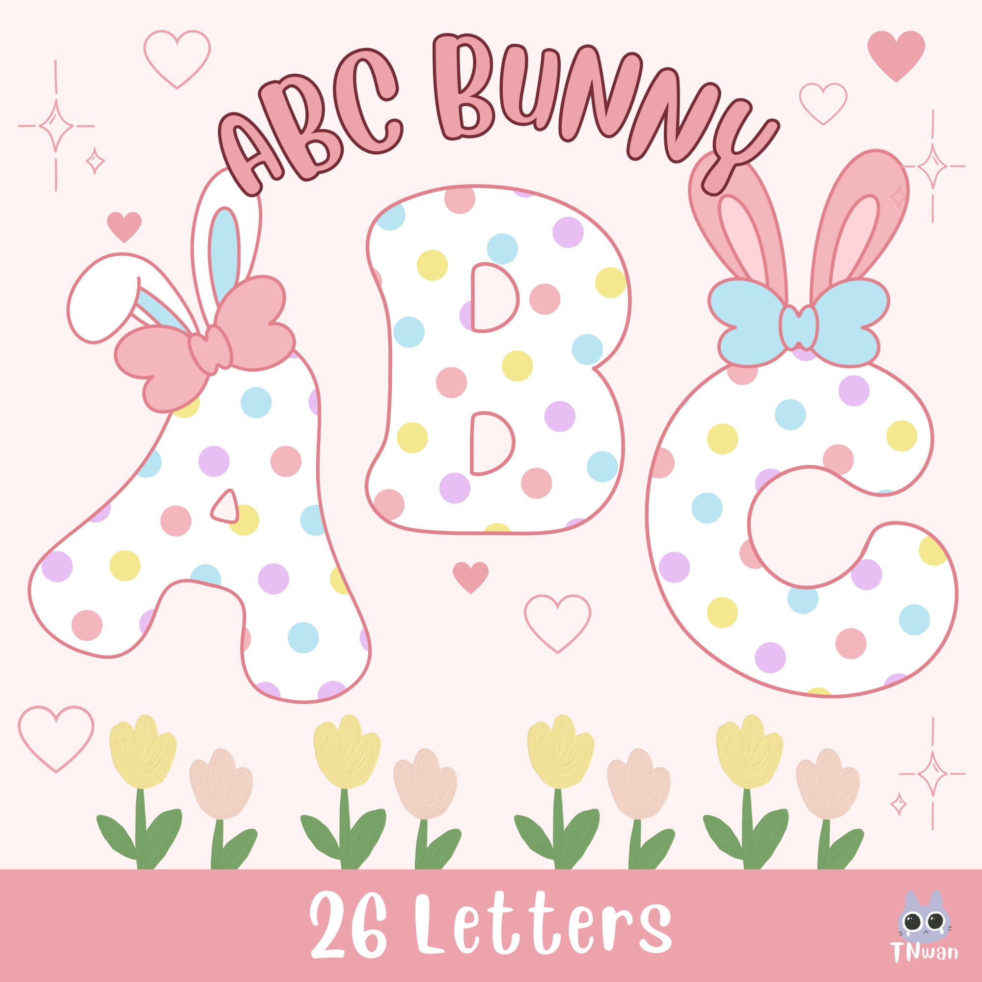 Easter Bunny Alphabet Letters PNG ,easter Doodle Alphabet,easter Eggs ...
