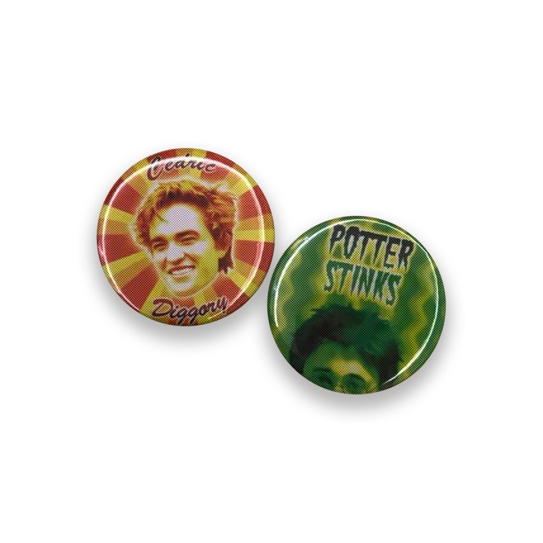 Cedric and Harry potter Stinks Badges - Etsy