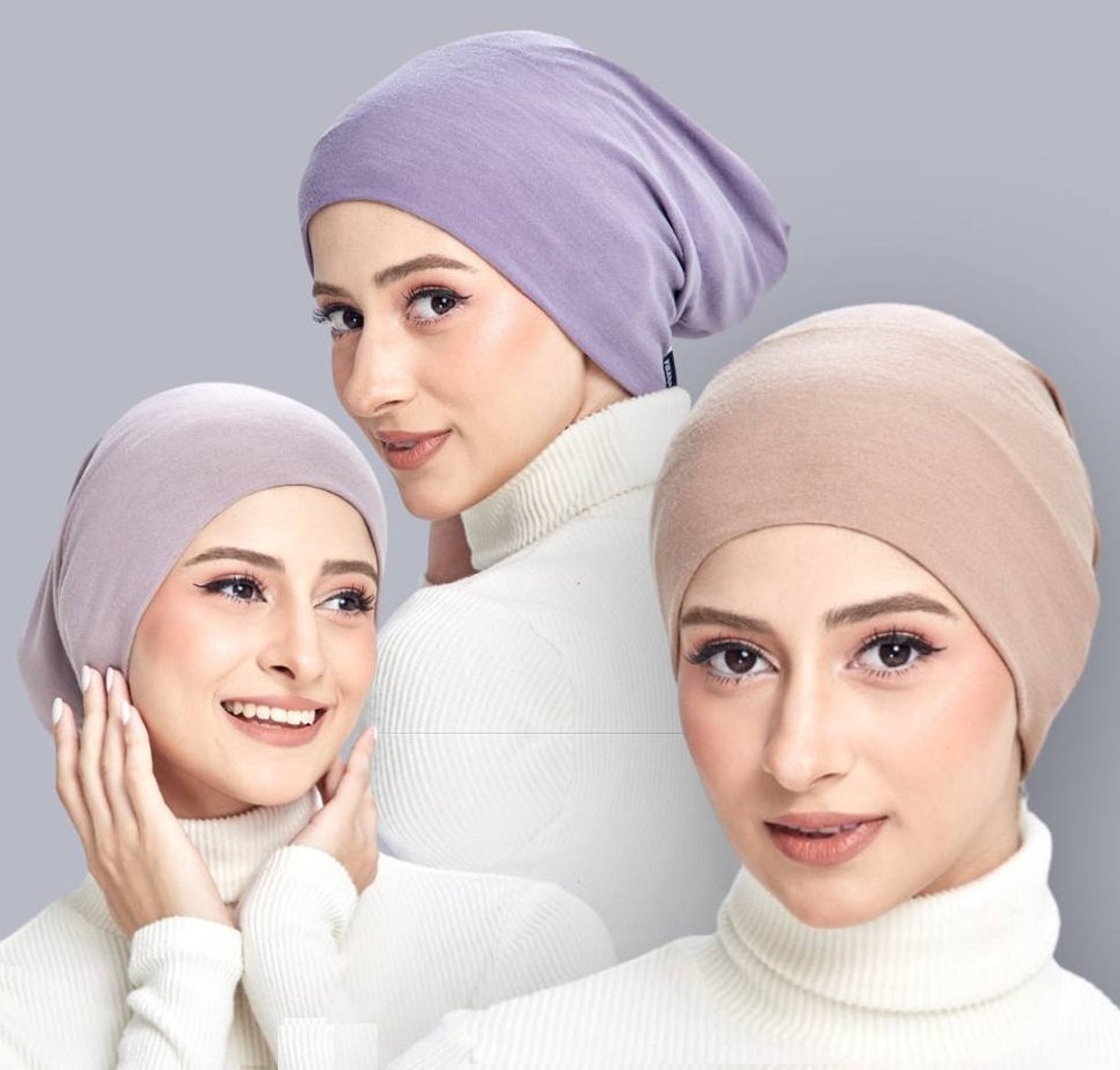 5X Hijab Under Scarf Bonnet Inner Cap You Get 5pcs per Order 50 Color ...