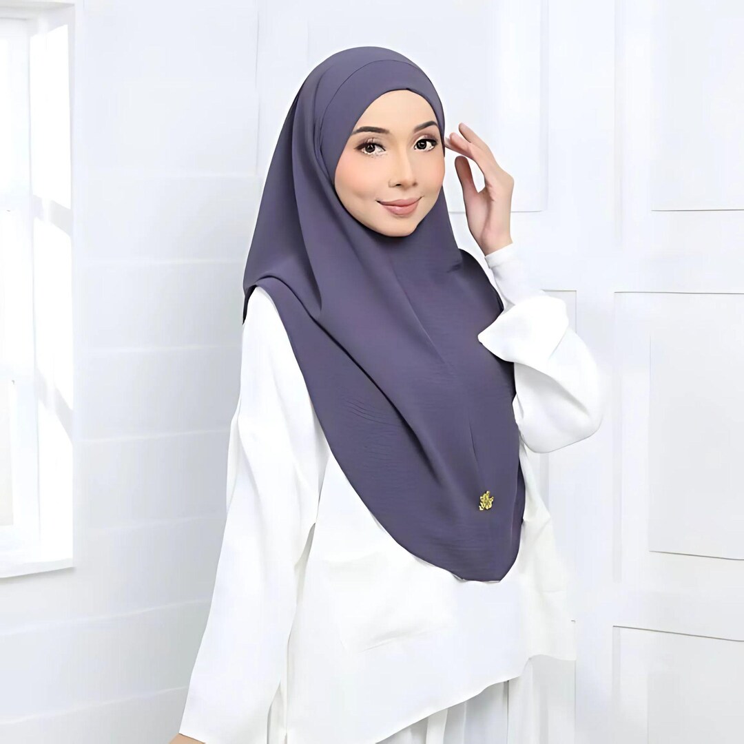 Instant Hijab: Ironless Cey Crepe Shawl, Ready to Wear Easy On - Etsy