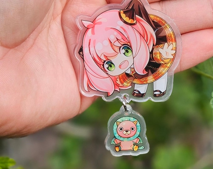 Spy X Family Anya Acrylic Keychain Charm - Etsy