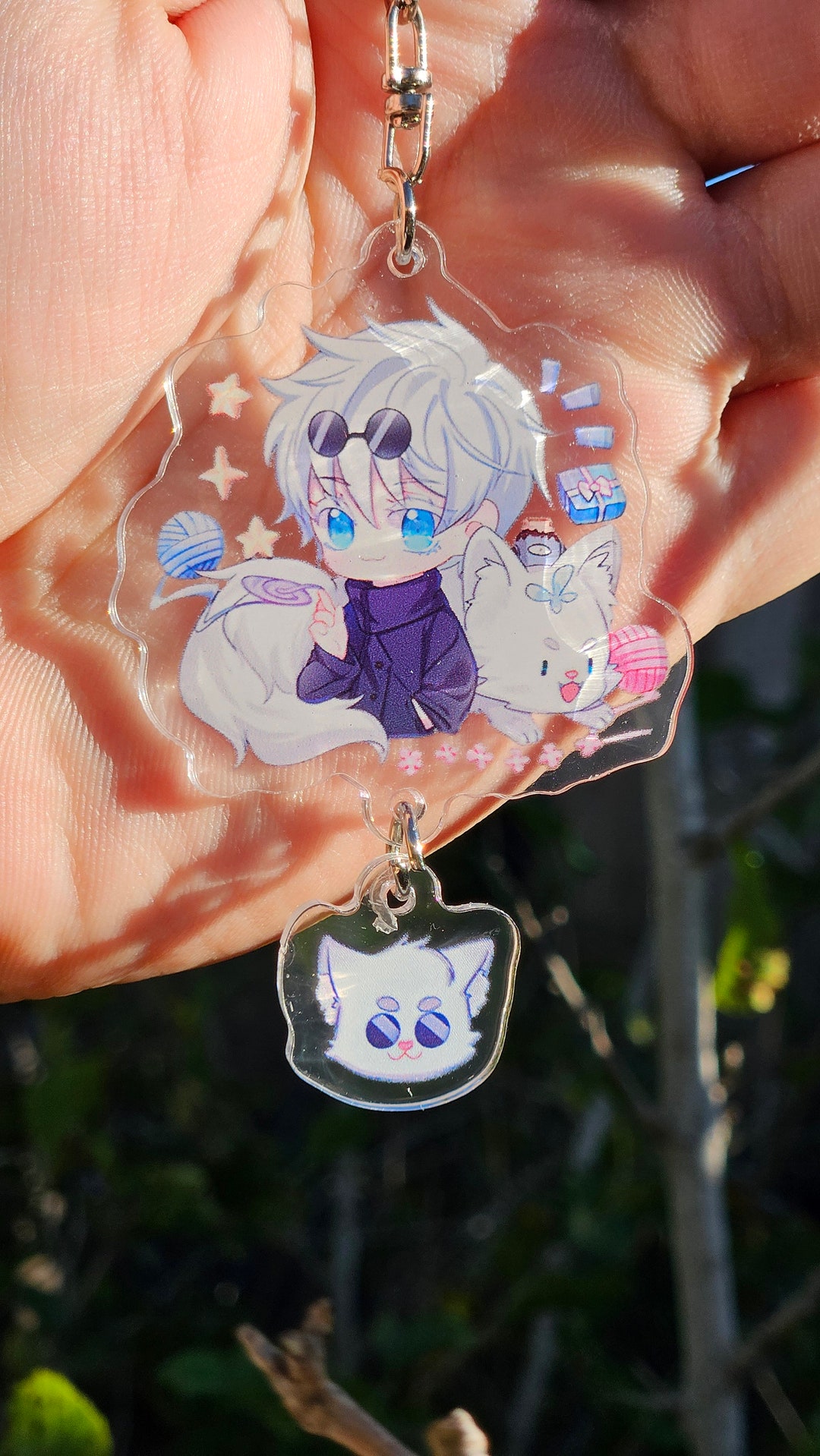 JJK Gojo Chibi Acrylic Charm Keychain - Etsy