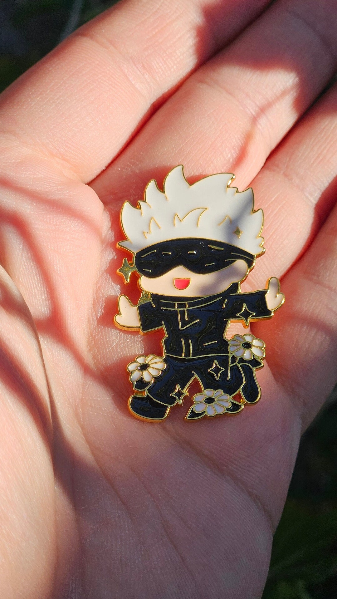 JJK Gojo Chibi Metal Pin - Etsy