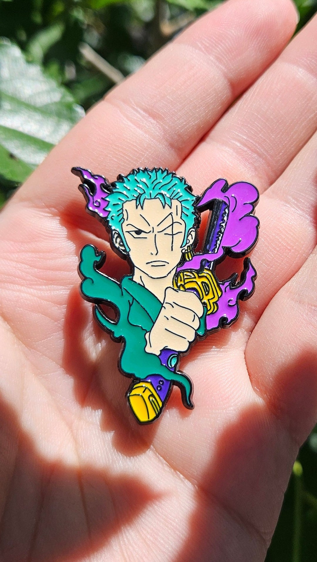 One Pice Zoro Enamel Pin - Etsy