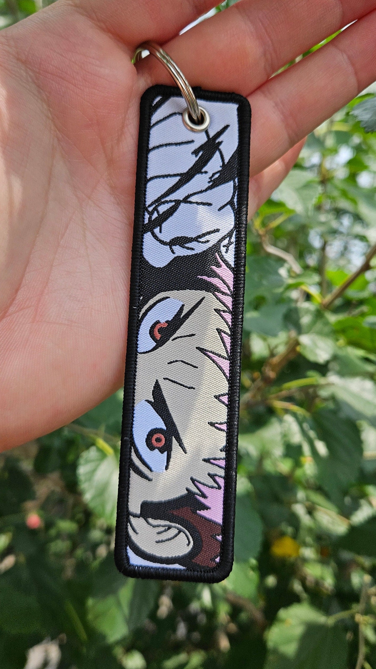 JJK Yuji/sukuna Embroidered Jet Tag Keychain - Etsy