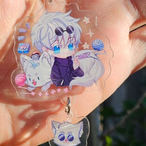 JJK Gojo Chibi Acrylic Charm Keychain - Etsy
