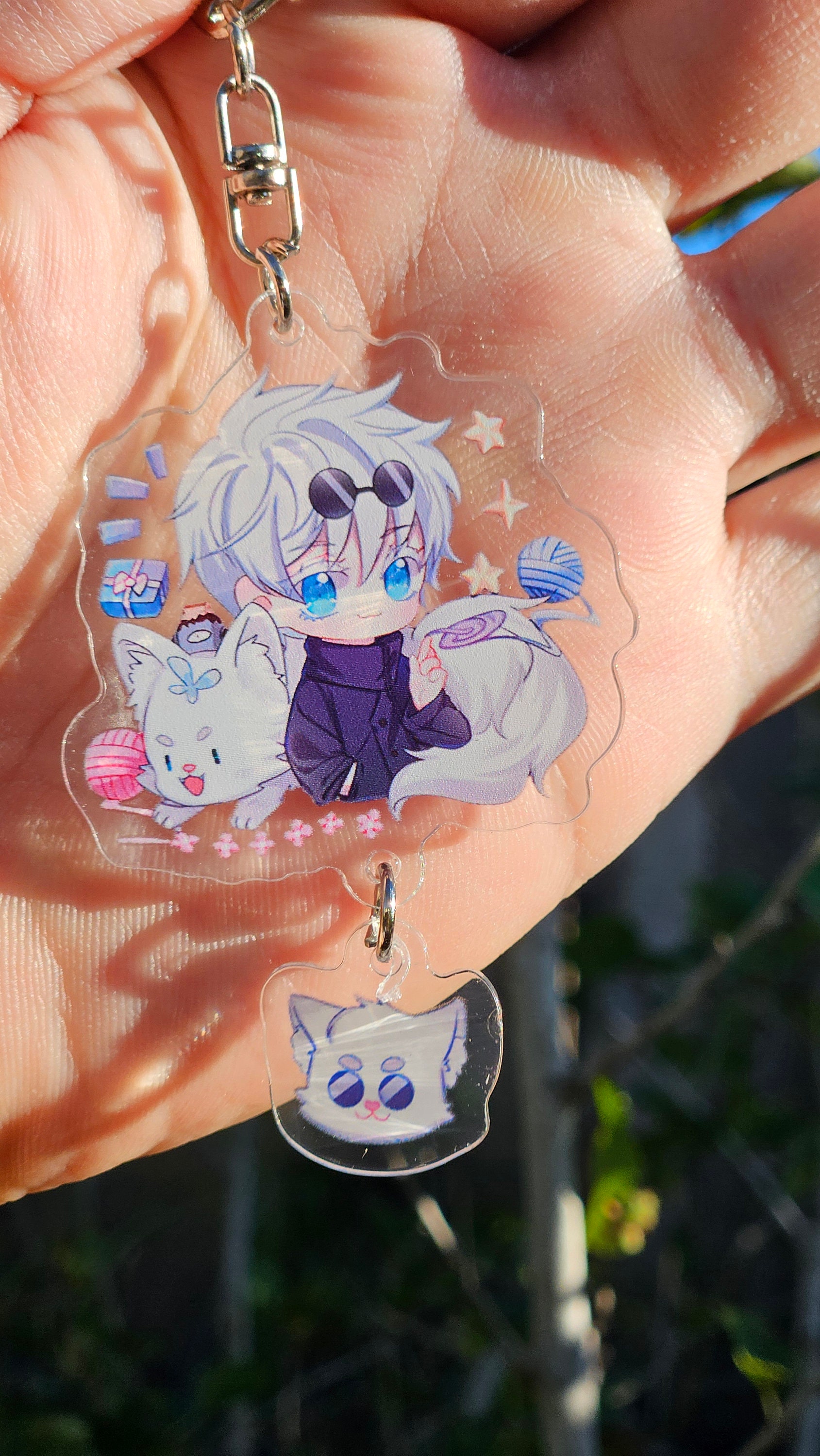 JJK Gojo Chibi Acrylic Charm Keychain - Etsy