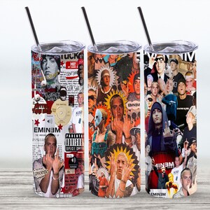 Eminem Tumbler 20 Oz Skinny Stitch Tumbler Sublimation Designs, Full ...