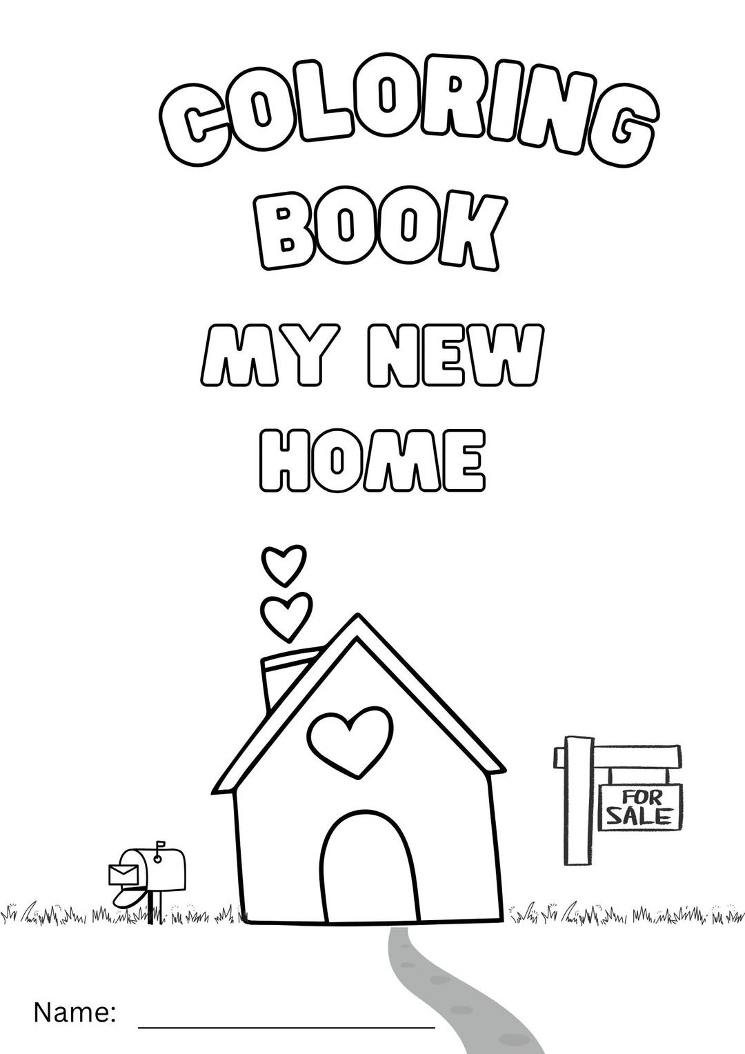 Coloring Book - My New Home - Etsy