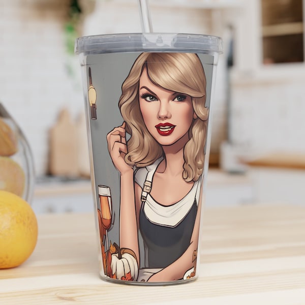 Taylorswift Cup With Straw - Etsy