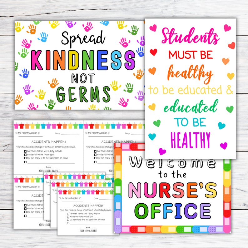 School Nurse Health Office Printable I School Nurse Logs I Health ...