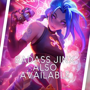 Arcane S2 Jinx Poster Print - League of Legends Fanart - Video Game ...