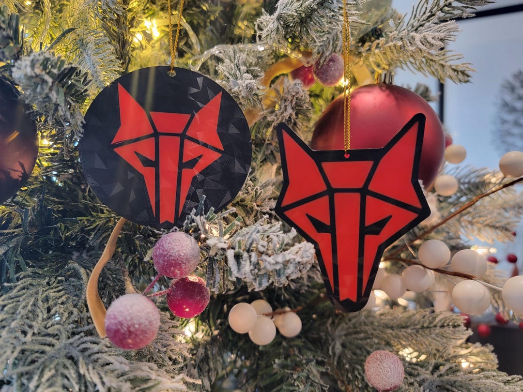 Red Rising Howler Emblem Ornament, Holographic Christmas Decor, 3D ...