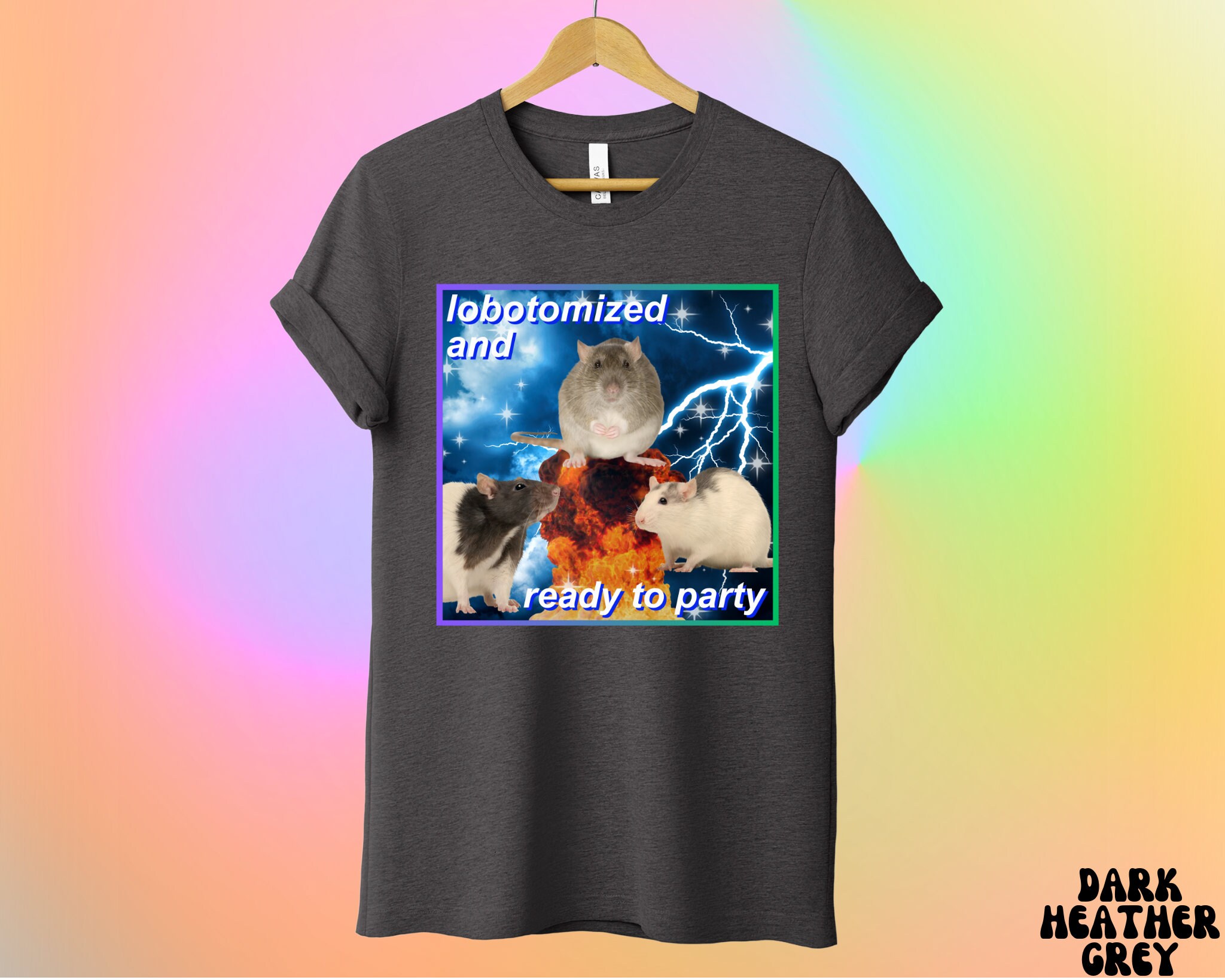 Rat Lobotomy Y2k Meme Shirt Unhinged Funny Gen Z Rats Tee - Etsy