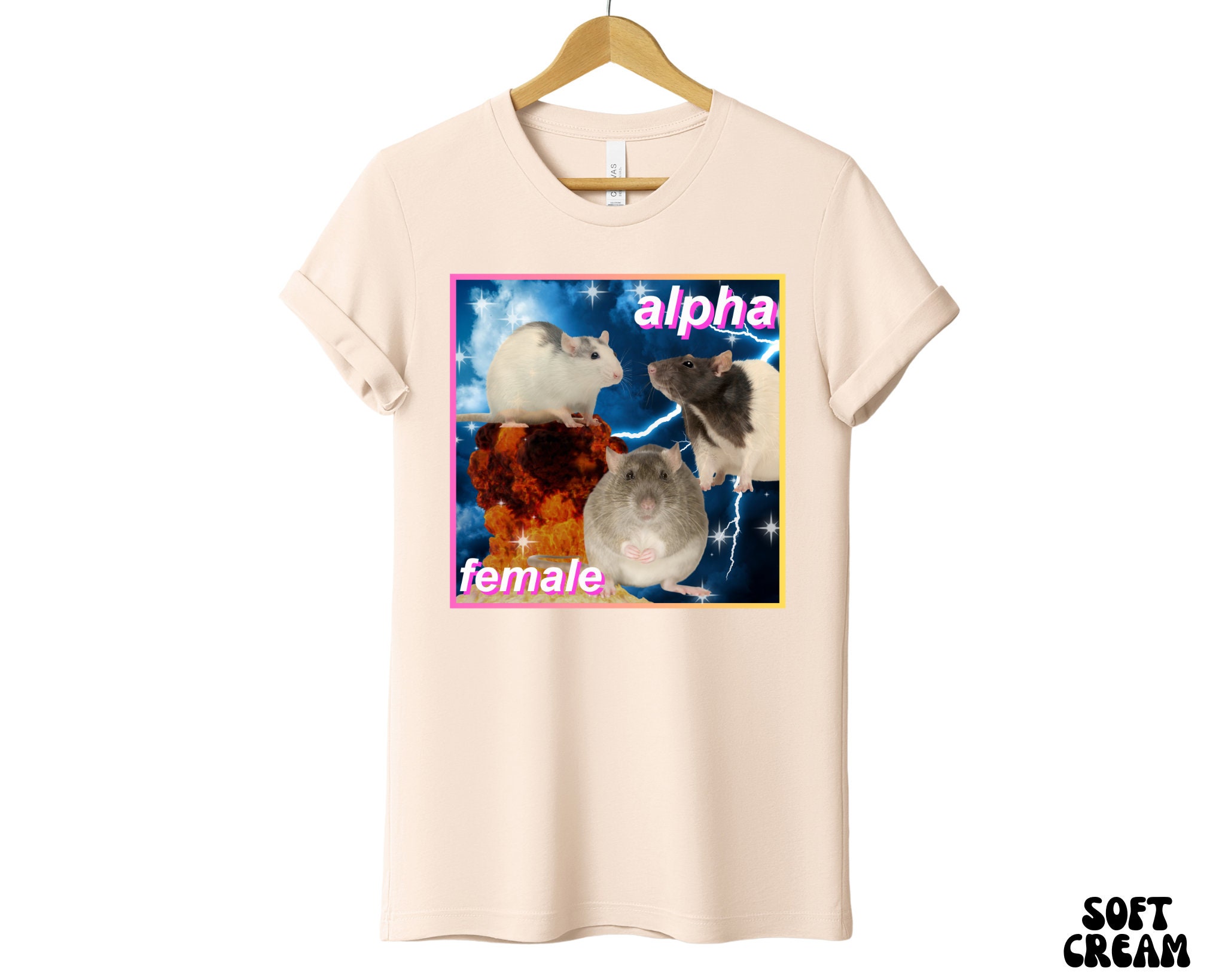 Funny Rat Alpha Female Y2k Meme Shirt Unhinged Gen Z Rats - Etsy