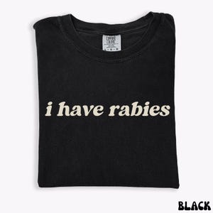 I Have Rabies Comfort Colors Funny Tee, Unhinged Meme Tshirt, Grunge ...