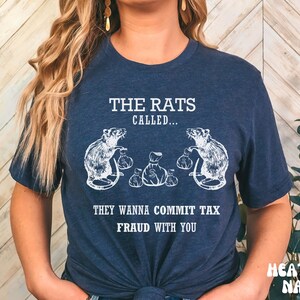 Funny Rats Commit Tax Fraud Unhinged T-shirt Gen Z Y2k Rat - Etsy