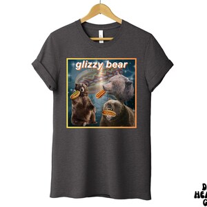 Funny Glizzy Bear Y2k Meme Shirt, Unhinged Gen Z Vintage Tee, 90s Retro ...