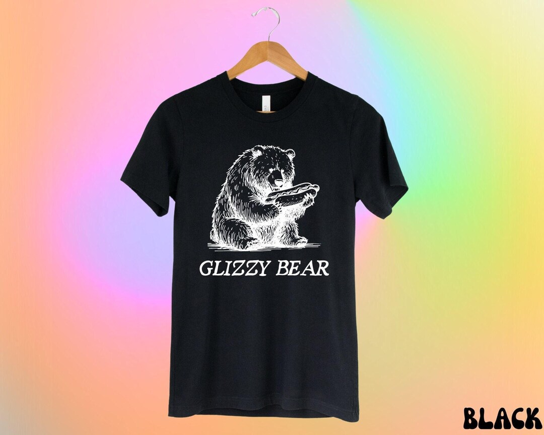 Funny Glizzy Bear Y2k Meme T-shirt, Unhinged Weird Gen Z Shirts, 90s ...