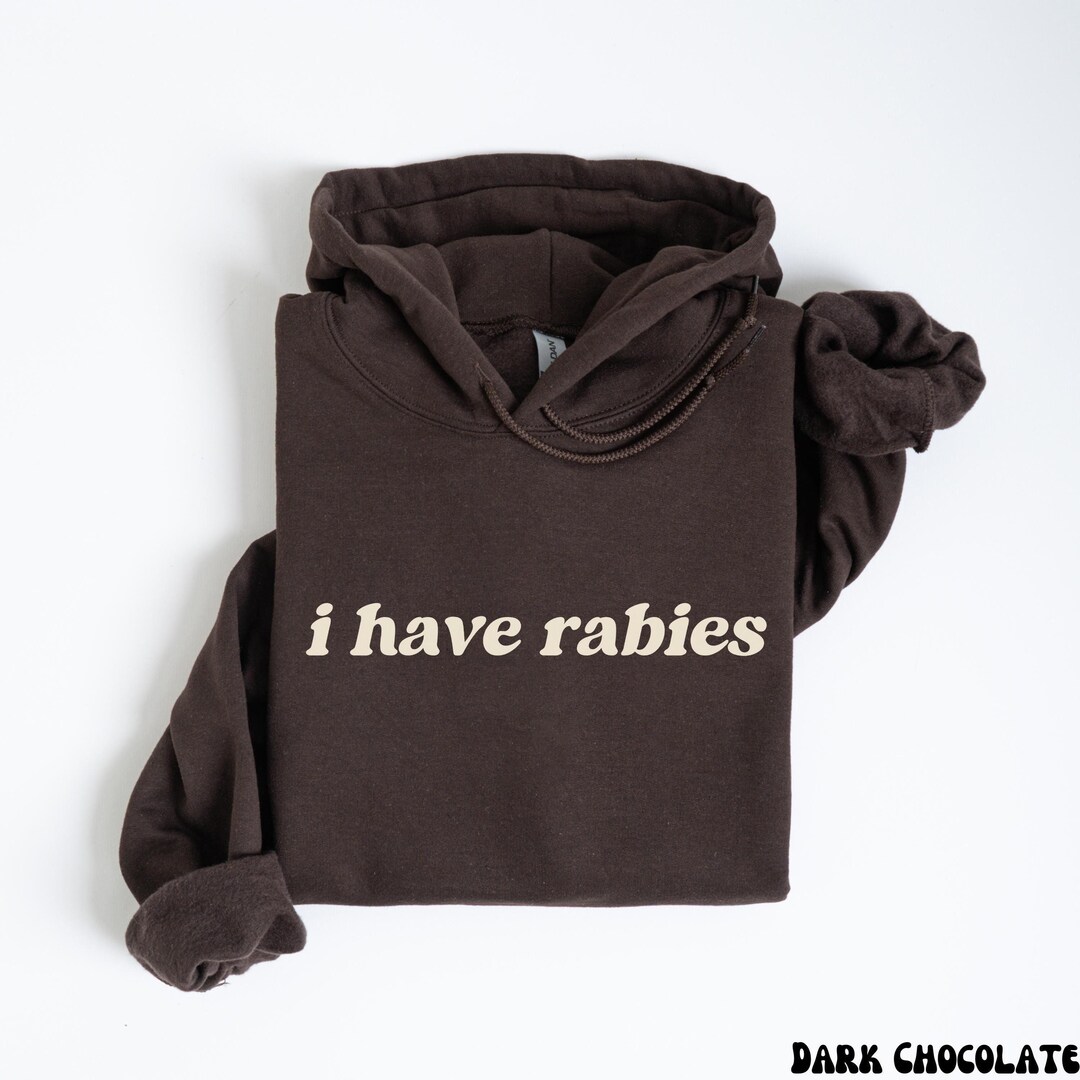 I Have Rabies Funny Hoodie, Unhinged Meme Sweatshirt, Grunge Y2k ...
