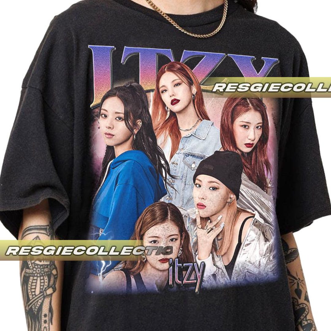 Limited Itzy Korean Pop T-shirt Vintage Unisex Shirt - Kpop Fans Gift ...
