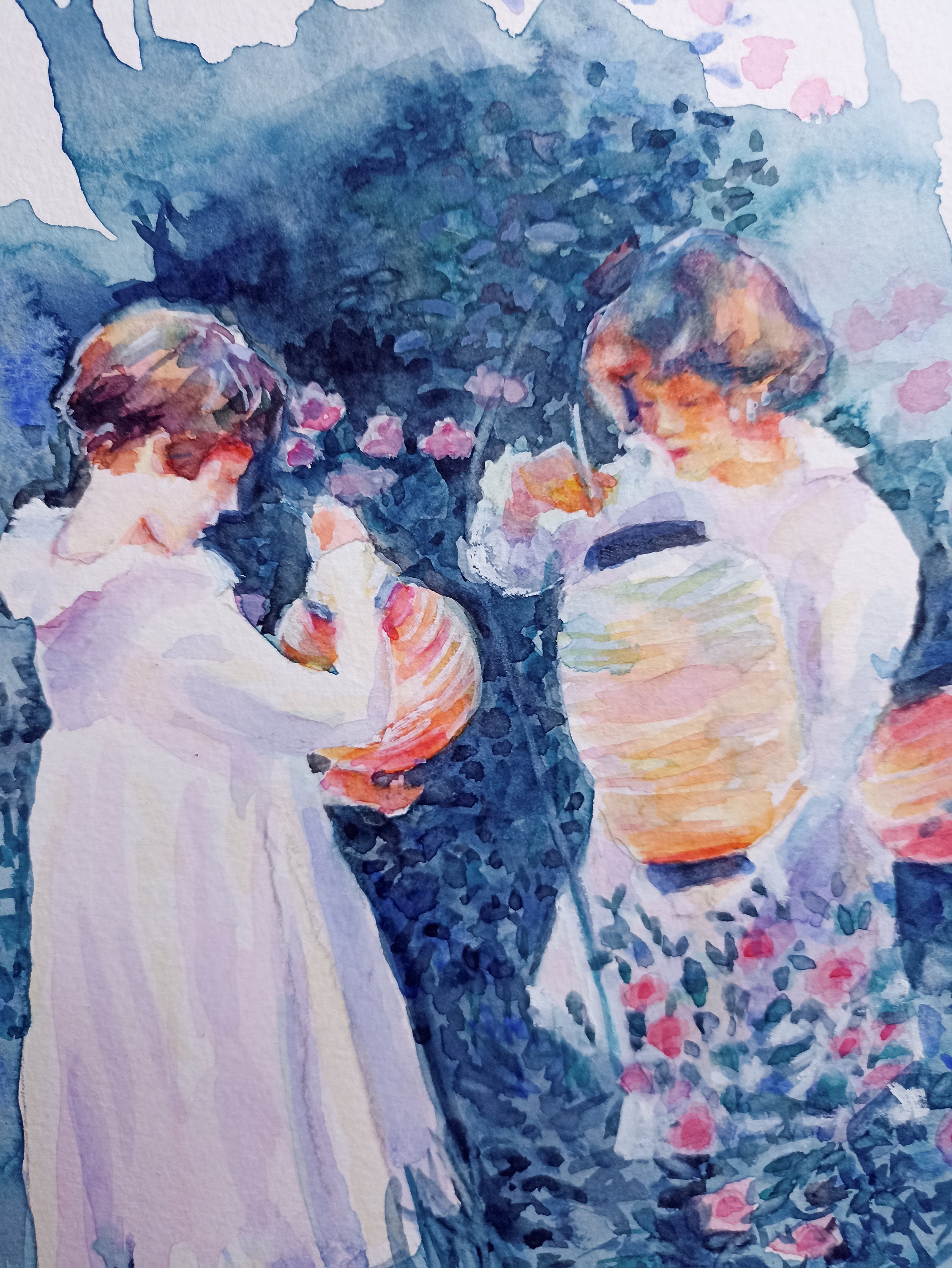 Carnation Lilly Lilly Rose Watercolor Version of a Masterpiece by John ...
