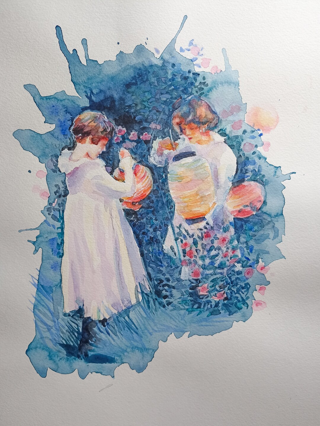 Carnation Lilly Lilly Rose Watercolor Version of a Masterpiece by John ...