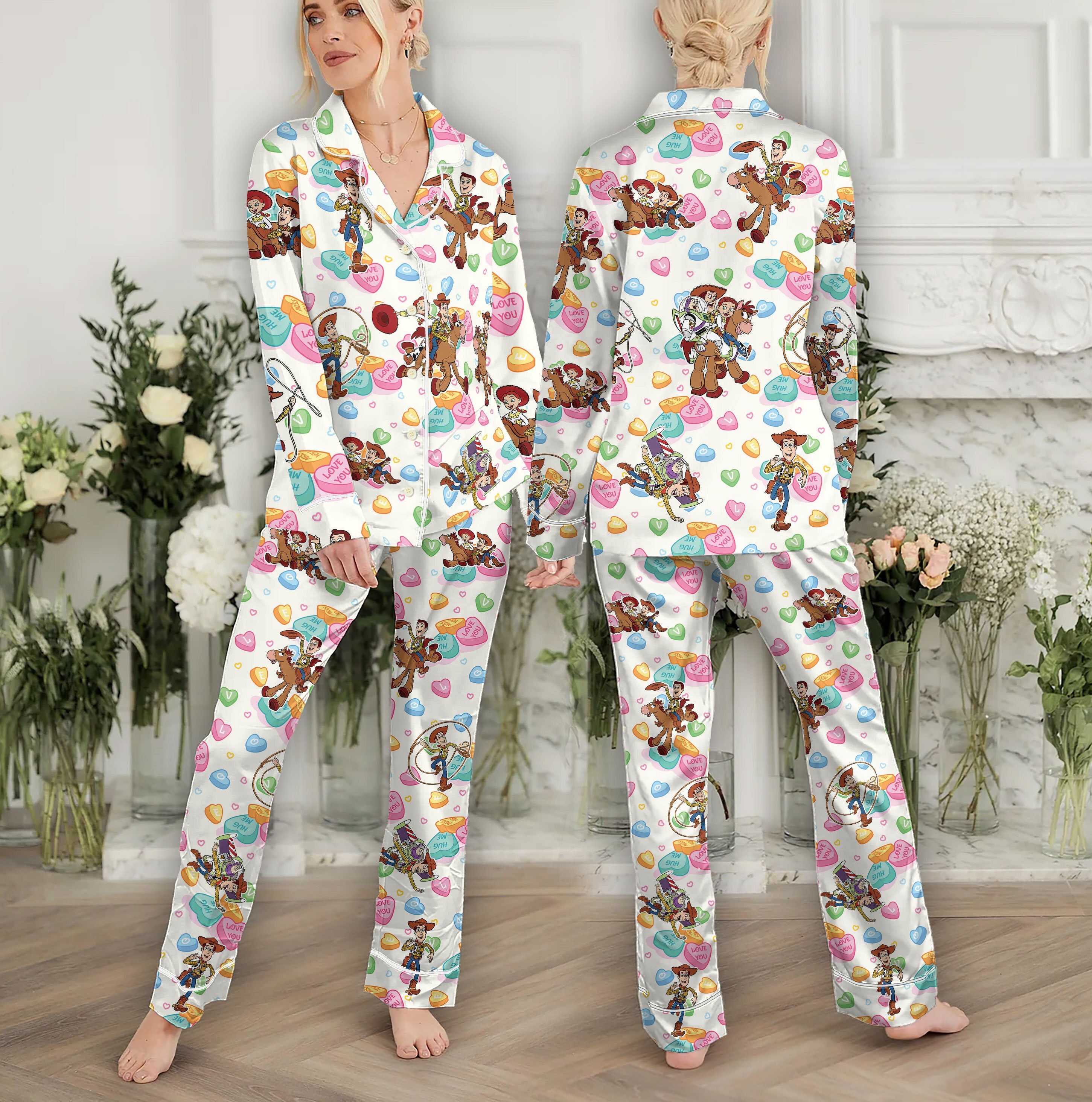 Disney Valentine's Day Toy Story Pajamas, Woody and Jessie Pajamas Set ...