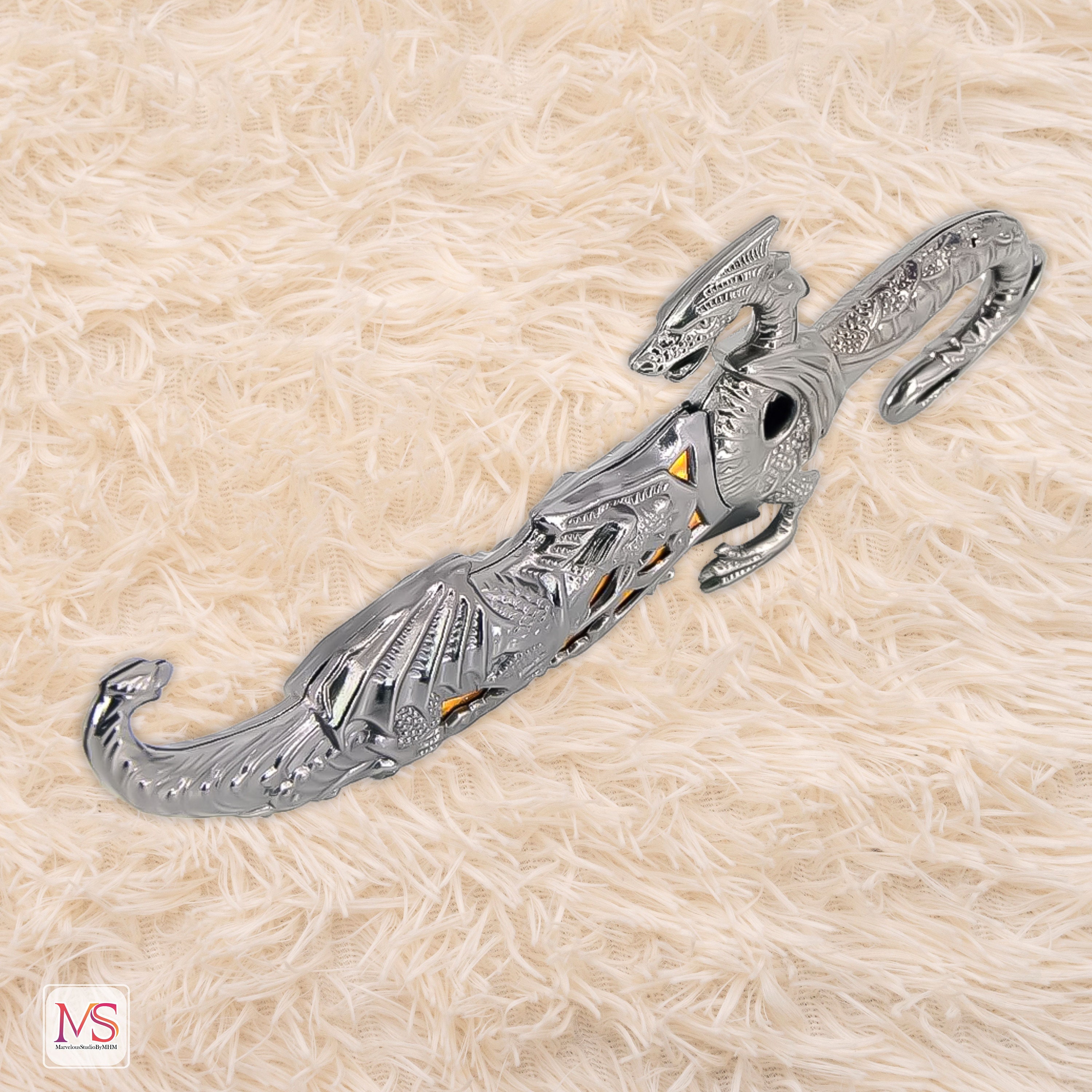 10 Inches, Vintage Dragon Knife for Hunting, Large Decorative Dragon ...