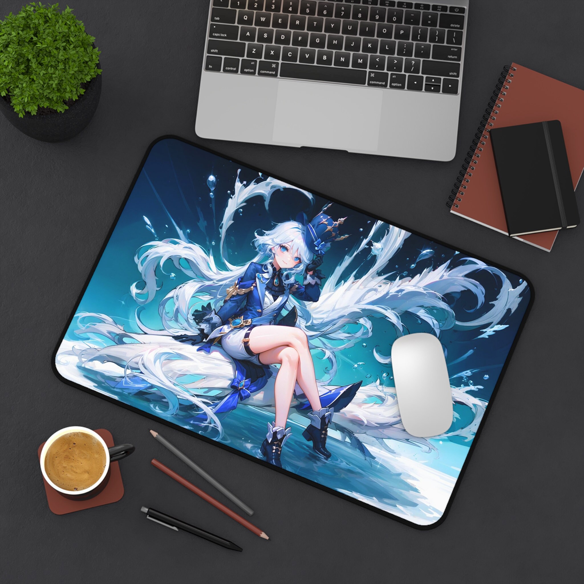 Furina Mouse Pad, Genshin Impact Desk Mat, Gaming Mouse Mat, Desk Decor ...