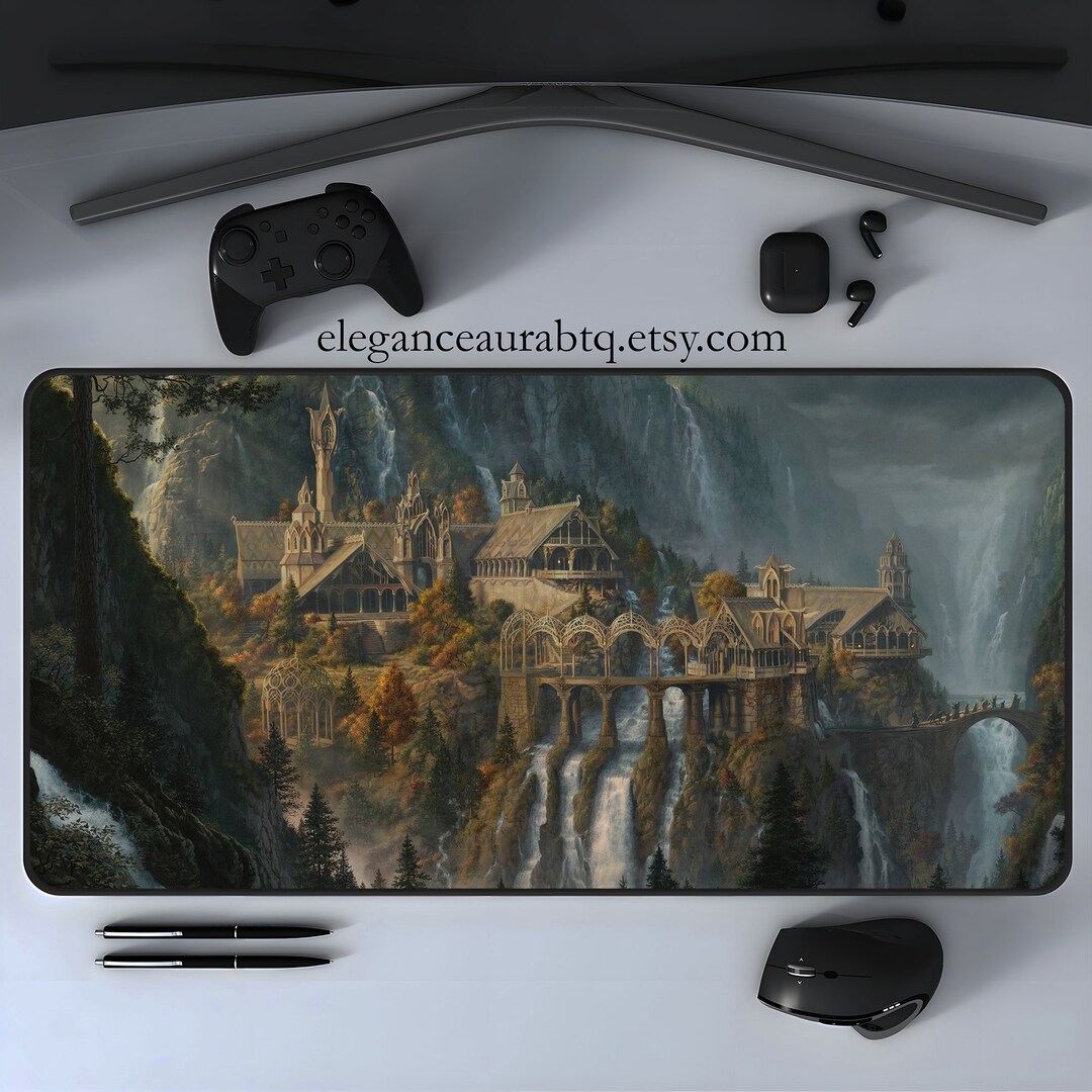 Lord of the Rings Mouse Pad, Gaming Desk Mat, Lotr Mousepad, Waterfall ...