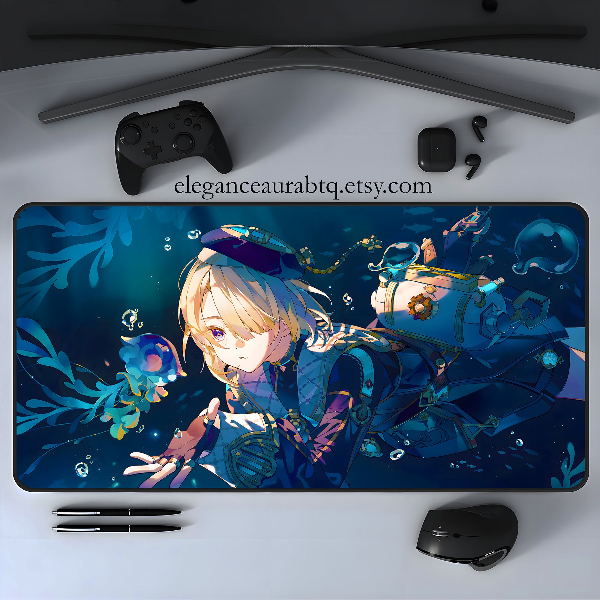 Freminet Mouse Pad, Genshin Impact Desk Mat, Anime Mouse Mat, Anime ...