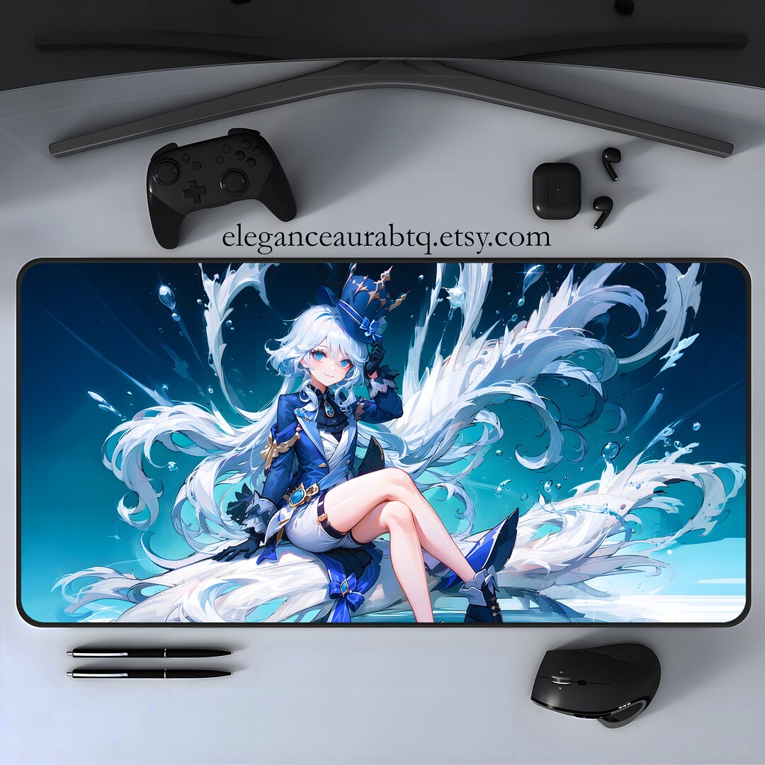 Furina Mouse Pad, Genshin Impact Desk Mat, Gaming Mouse Mat, Desk Decor ...