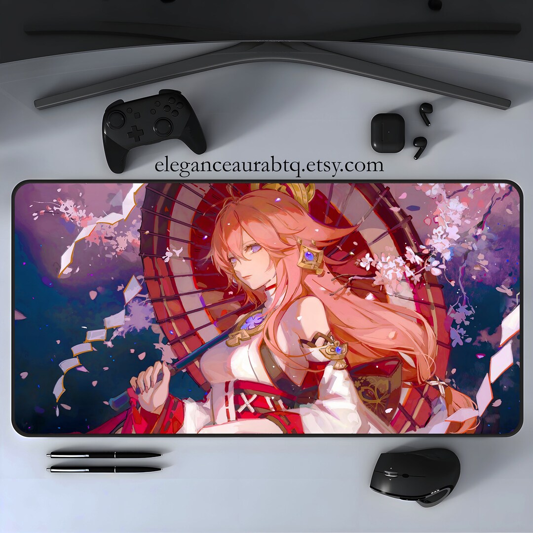 Yae Miko Mouse Pad, Genshin Impact Mat, Gaming Mousemat, Acsessories ...