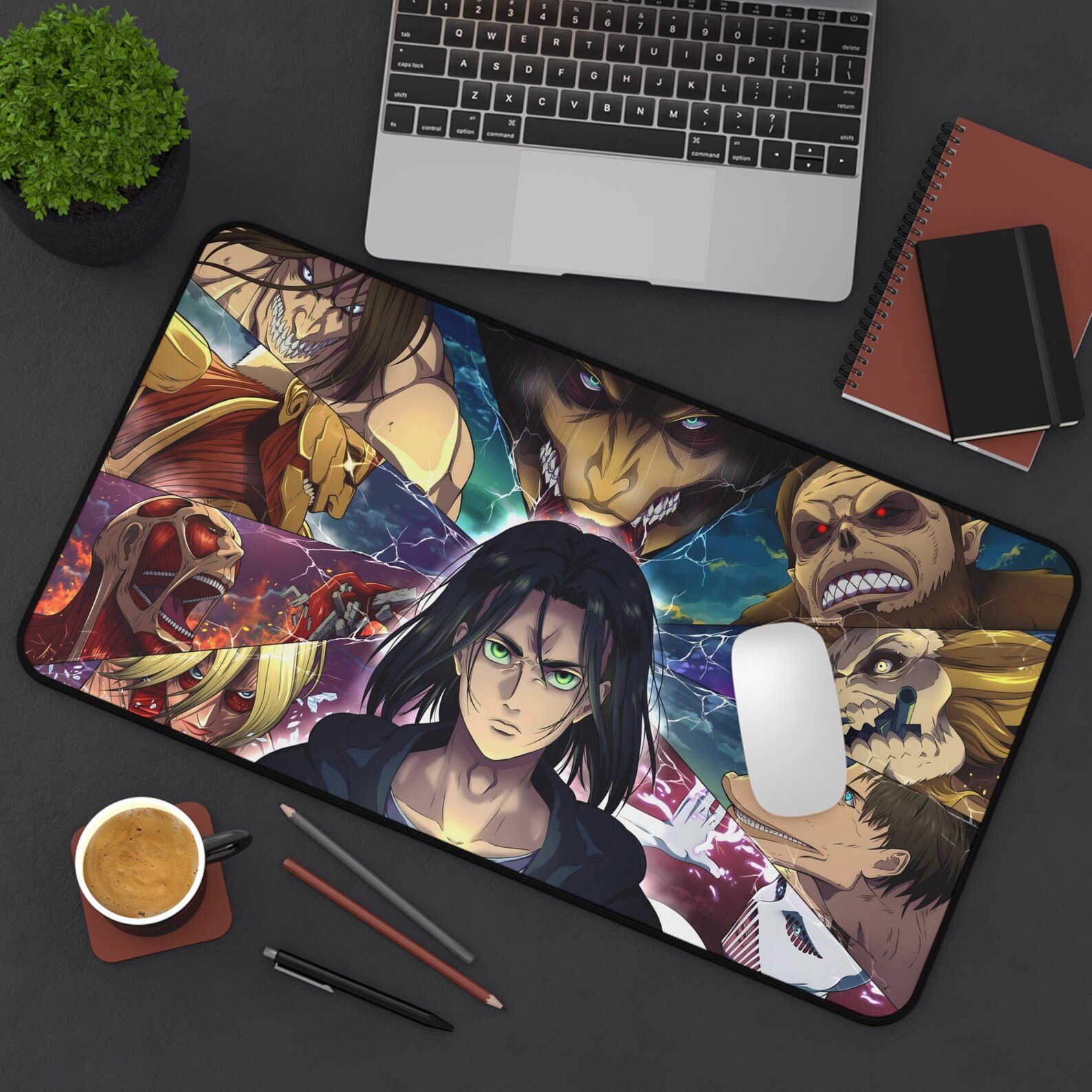 Attack on Titan Mouse Pad, Eren Yeager Mouse Pad, Reiner Braun Mouse ...