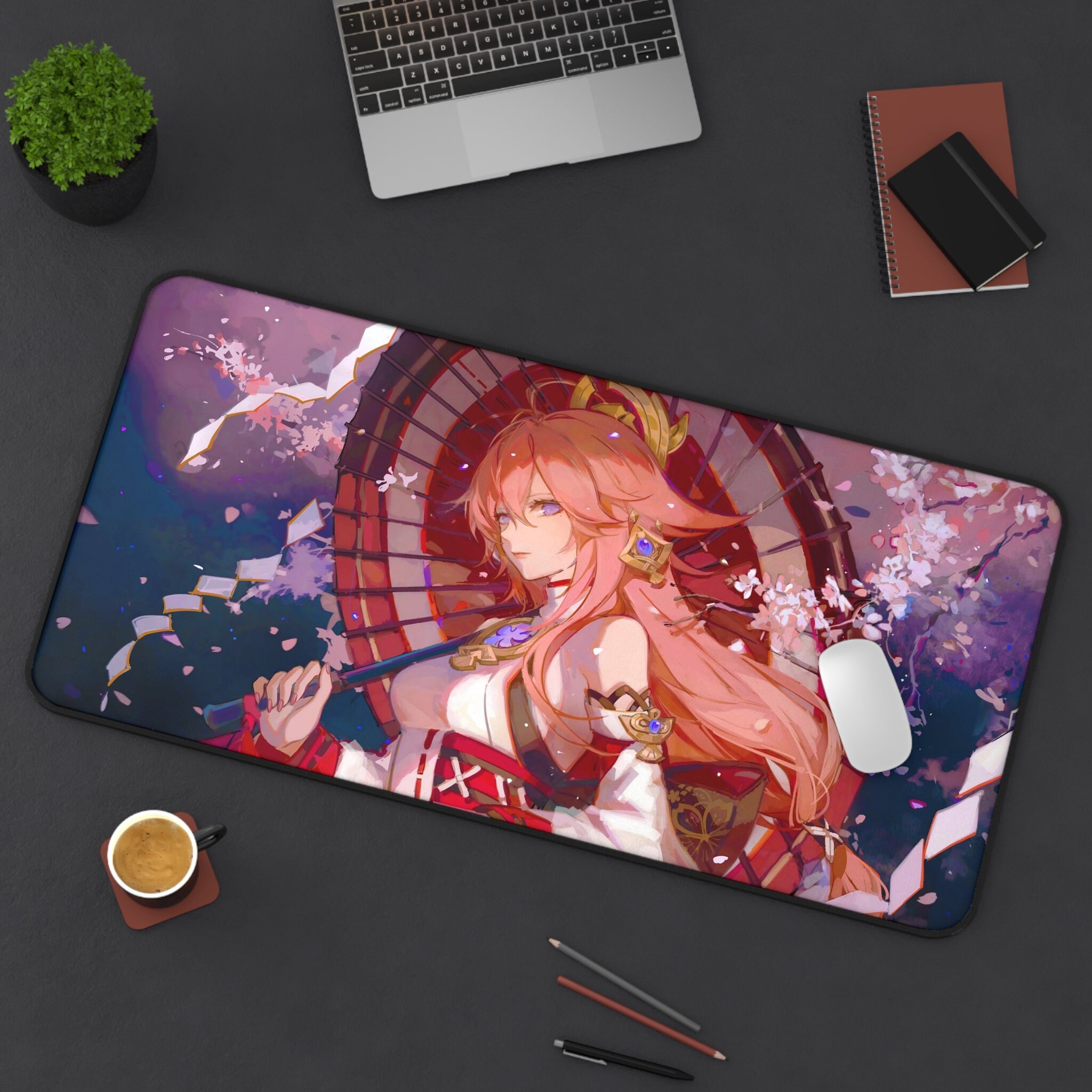 Yae Miko Mouse Pad, Genshin Impact Mat, Gaming Mousemat, Acsessories ...