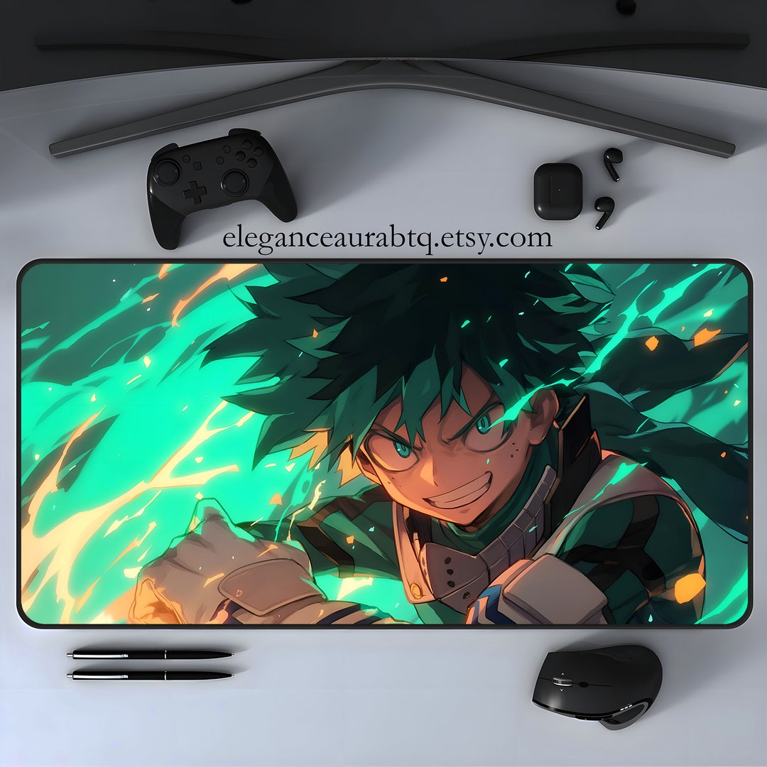 Deku izuku Midoriya My Hero Academia Mouse Pad Anime Desk Mat, Gaming ...