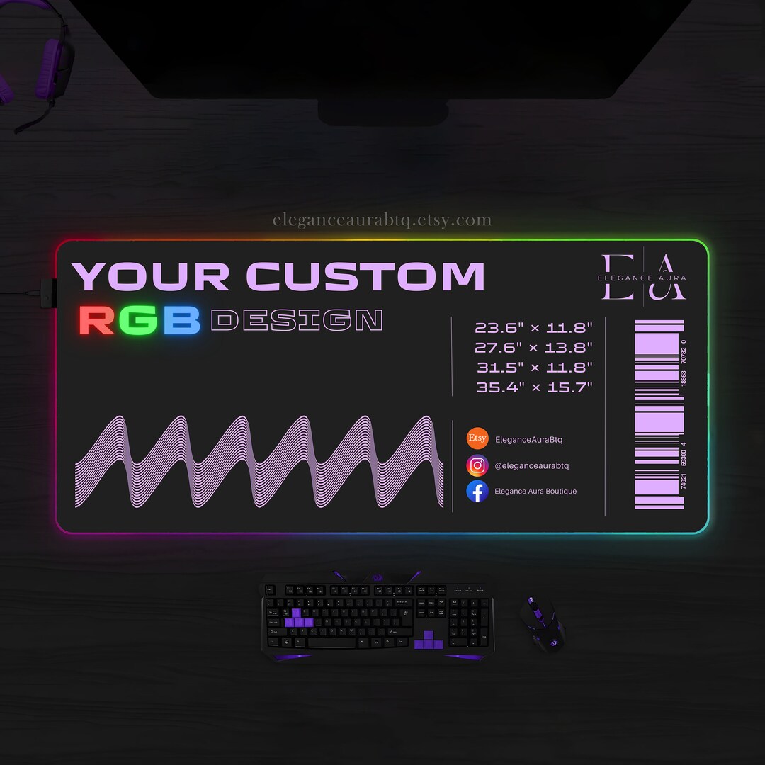 Custom RGB Mouse Pad, Custom Desk Pad, Customizable Acsessories, 3D ...