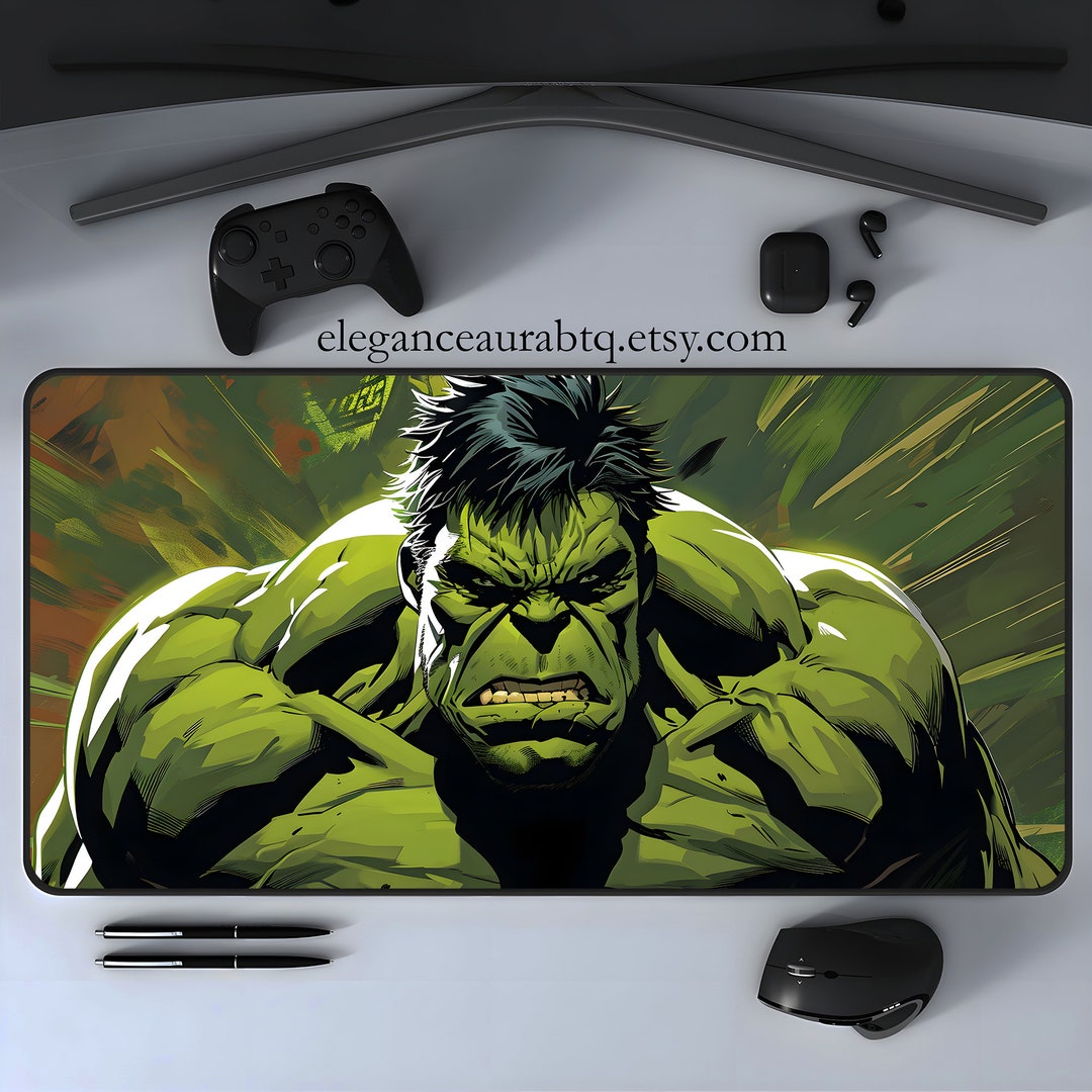 Hulk Marvel Mouse Pad, Comics Desk Mat, Acsessories for Gaming, Gift ...