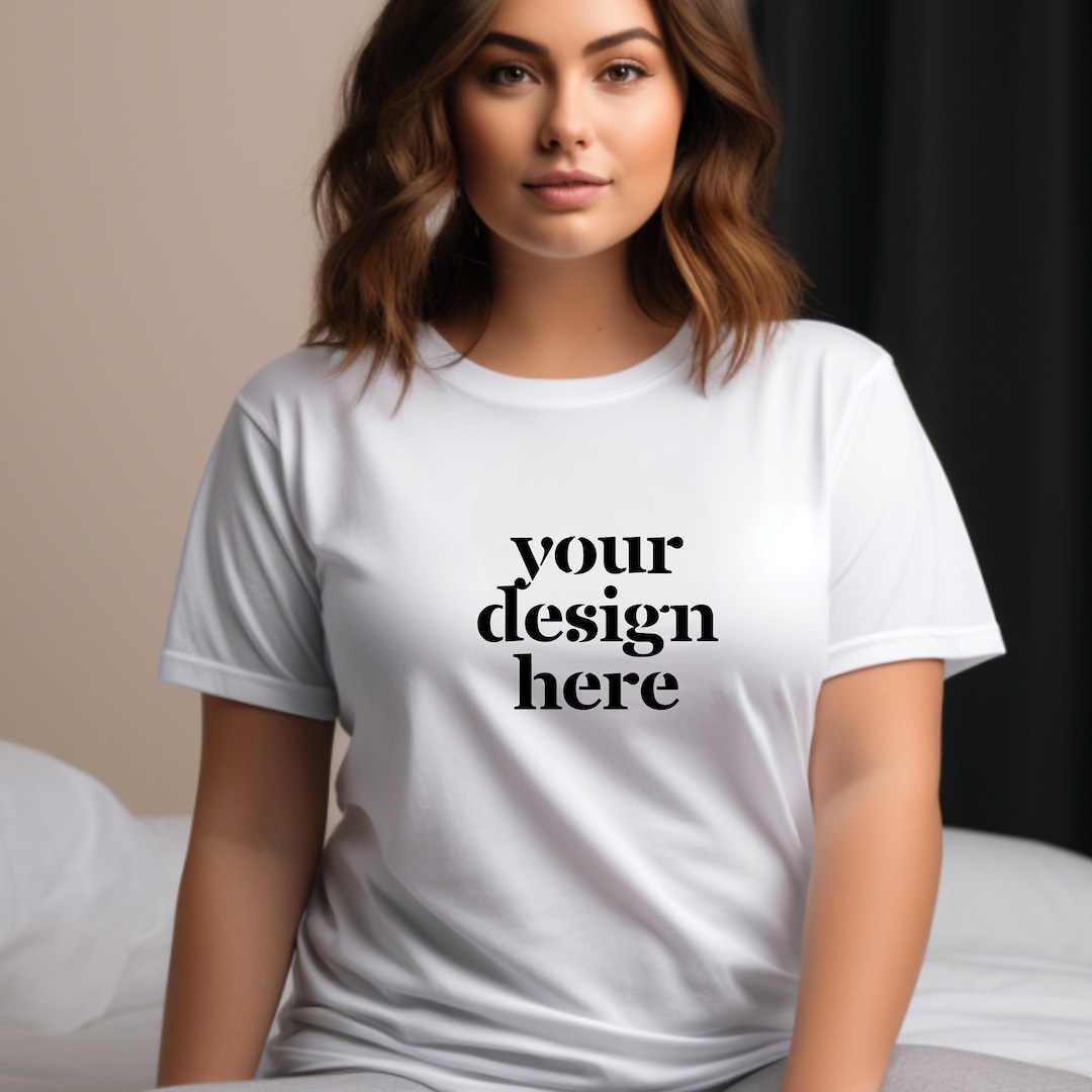 Curvy Woman Mockup Mockup Plus Size Plus Size T-shirt - Etsy